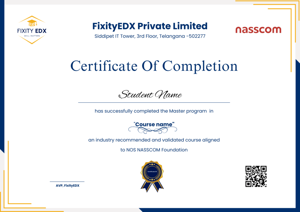 Java full stack developer with NAASCOM certification 2024